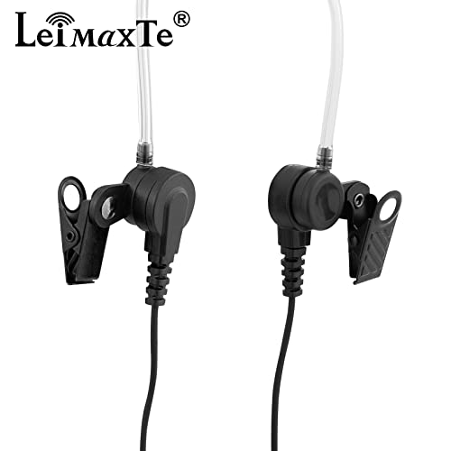 LEIMAXTE CLS1110 Earpiece,Compatible with Motorola RDM2070D CLS1110 CLS1410 CP185 CP200 CP200D RDU4100 2 Way Radio with Mic PTT Walkie Talkie Security Acoustic Tube Surveillance Headset