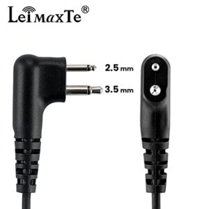 LEIMAXTE CLS1110 Earpiece,Compatible with Motorola RDM2070D CLS1110 CLS1410 CP185 CP200 CP200D RDU4100 2 Way Radio with Mic PTT Walkie Talkie Security Acoustic Tube Surveillance Headset