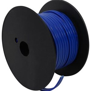 Rockville R14G50MS-BL 50 Foot Spool Marine Waterproof 14 AWG Speaker Wire, Blue