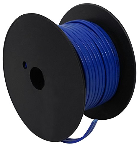 Rockville R14G50MS-BL 50 Foot Spool Marine Waterproof 14 AWG Speaker Wire, Blue