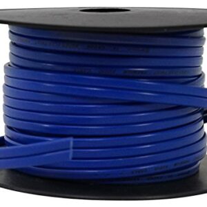 Rockville R14G50MS-BL 50 Foot Spool Marine Waterproof 14 AWG Speaker Wire, Blue