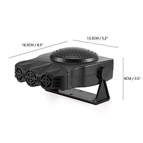 12V Car Heater 150W Portable Fan Heater Windshield Defroster Defogger Car Vehicle Truck 2 in 1 Heating Cooling Fan Plugs into Cigarette Lighter - Improved