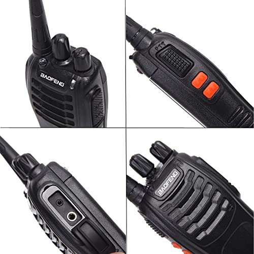 Walkie Talkies for Adults Long Range, Baofeng BF-888S Handheld Two Way Radios with Earpiece and Mic, Rechargeable Walkie Talkie with Li-ion Battery and Charger, Wireless Walky Talky(2 Pack)