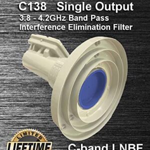 Titanium Satellite C-Band LNBF C138-5g Interference Filter 3800-4200MHz Band Pass with Single Output