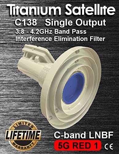 Titanium Satellite C-Band LNBF C138-5g Interference Filter 3800-4200MHz Band Pass with Single Output