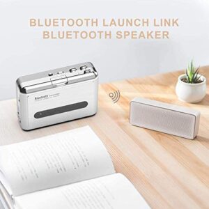 DIGITNOW! Bluetooth Walkman Cassette Player Bluetooth Transfer Personal Cassette, 3.5mm Headphone Jack and Earphones Included