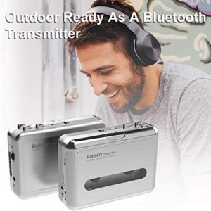 DIGITNOW! Bluetooth Walkman Cassette Player Bluetooth Transfer Personal Cassette, 3.5mm Headphone Jack and Earphones Included