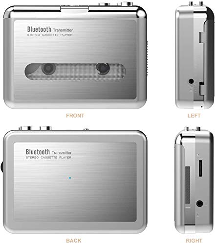 DIGITNOW! Bluetooth Walkman Cassette Player Bluetooth Transfer Personal Cassette, 3.5mm Headphone Jack and Earphones Included