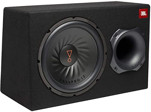 JBL SUBBP12AM - 450 Watts (150W RMS) 12” Amplified 12 in. Ported Subwoofer with Sub Level Control and Distortion Free Bass with Gravity Magnet Phone Holder Bundle