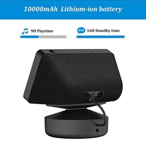 PlusAcc Show 5 Battery Base - 10000 mAh Portable Battery Charger Stand for for Show 5/ Show 5 2nd Generation, Tilt Function (Black)