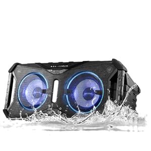 gemini sound sosp-8blk soundsplash rechargeable waterproof wireless 420 watt peak power floating party speaker