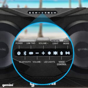 Gemini Sound SOSP-8BLK Soundsplash Rechargeable Waterproof Wireless 420 Watt Peak Power Floating Party Speaker