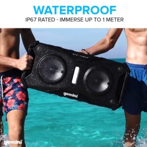 Gemini Sound SOSP-8BLK Soundsplash Rechargeable Waterproof Wireless 420 Watt Peak Power Floating Party Speaker