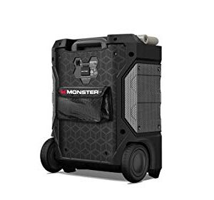 Monster Rockin' Roller 270 Portable Indoor/Outdoor Wireless Speaker, 200 Watts, Up to 100 Hours Playtime, IPX4 Water Resistant, Qi Charger, Connect to Another TWS Speaker (Renewed)