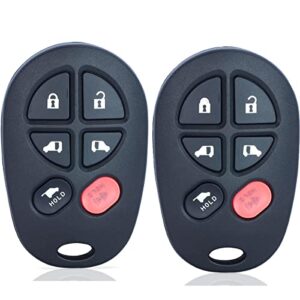 beefunny keyless entry 6 button remote car key fob for toyota sienna 2004-2013 fcc id: gq43vt20t (2)