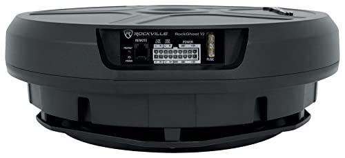 Rockville RockGhost V2 Powered 11" 800w Car Subwoofer Fits Inside Spare Tire,Black