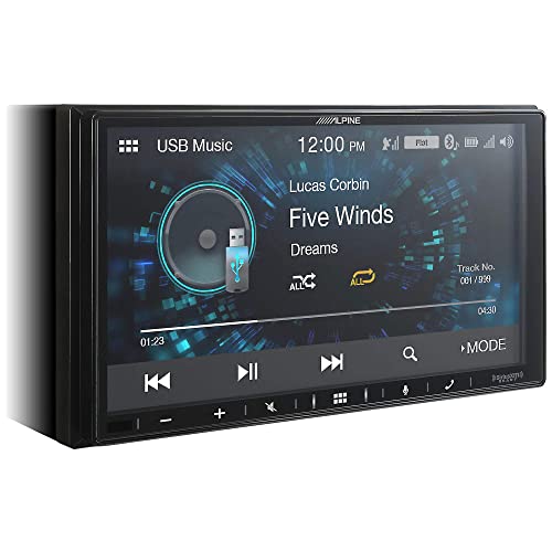 Alpine iLX-W650 2-DIN 7" Car Stereo, Apple CarPlay/Android Auto, SiriusXM Ready, AM/FM Radio & Bluetooth, PowerStack Compatible Head Unit, 6-Ch. Preamp Outputs (Stereo Only)