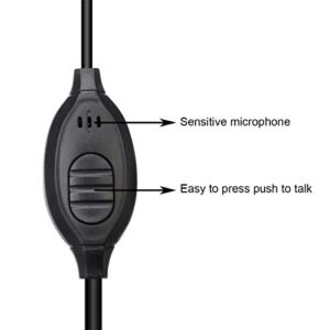 Retevis RT22 Walkie Talkie Earpiece with Mic, Compatible RT21 H-777 RT22S H-777S RT19 UV-5R Arcshell AR-5 AR-6 Two Way Radio, 2 Pin Anti Falling Off Single Wire Earhook Headset(10 Pack)