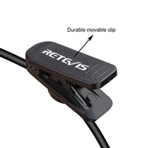 Retevis RT22 Walkie Talkie Earpiece with Mic, Compatible RT21 H-777 RT22S H-777S RT19 UV-5R Arcshell AR-5 AR-6 Two Way Radio, 2 Pin Anti Falling Off Single Wire Earhook Headset(10 Pack)