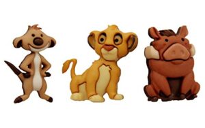 disney dress it up buttons simba, timon & pumbaa the lion king