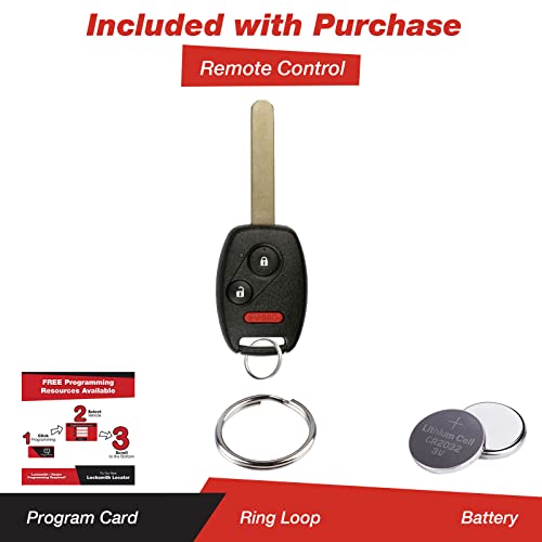 KeylessOption Remote Key Fob 3btn for Honda (N5F-S0084A)