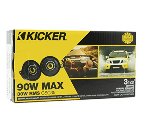 Kicker CSC354, CS Series 3.5" 2 Way Coaxial Car Speakers (46CSC354)