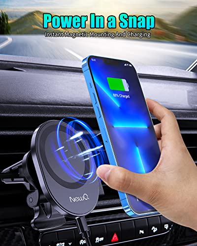 Magnetic Wireless 15W Max Car Charger and Mag-Safe Mount Hold for iPhone 12/13/ 14/Mini/pro/pro max Air Vent NewQ