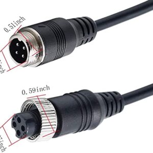 PEN 16FT/5M Car 4Pin Aviation Video ExtensionCable for, CCTV Rearview Camera Truck Trailer Camper Bus Motorhome Vehicle Backup Monitor Waterproof Shockproof System