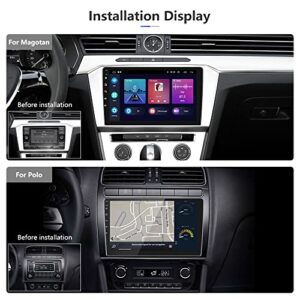 2023 Android 11 Double Din Car Stereo with Wireless Apple Carplay Android Auto, Hikity 10 Inch Touch Screen Car Radio with HiFi/BT/GPS Navigation Support Fastboot Backup Camera WiFi Connection