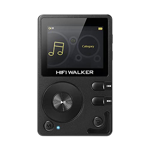 HIFIWALKER Hires Audio Bluetooth MP3 Player with High Resolution Wired Earbuds A2, 3.5mm Jack