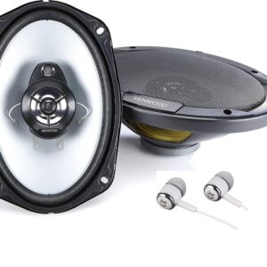 Kenwood KFC-6966S 800W Max 6" x 9" 3-Way 4 ohms impedance Car Stereo Coaxial Speakers Pair