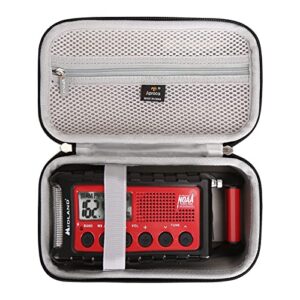 aproca hard travel storage case, for midland er310 / er300 / er210 emergency crank weather am/fm radio