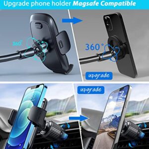 Magnetic Ball Mount Adapter Compatible with MagSafe, 360 Degree Rotate Mout Base Fit All 17mm/0.67inch Ball Joint Car Phone Holder, Compatible with All Phones