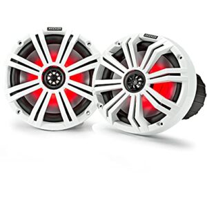 kicker 8″ white marine led speakers – 1-pair of oem replacement speakers