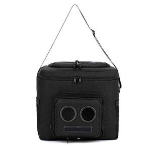 SUPER REAL The #1 Cooler with Speakers on Amazon. 20-Watt Bluetooth Speakers for Parties/Festivals/Boat/Beach. Rechargeable, Works with iPhone & Android (Black, 2023 Edition)