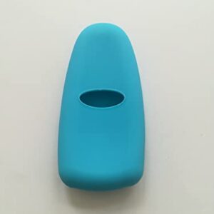 Sky Blue Silicone Fob Skin Key Cover for Lincoln Ford Escape Explorer Focus Taurus Flex 5 Buttons Fob Remote Keyless Entry Smart Key Case Shell Key Protector Key Jacket