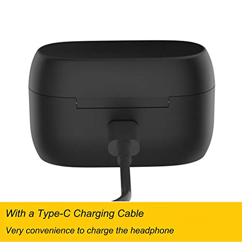 Replacement Charging Case Compatible with Jabra Elite Active 75t and Elite 75t, Charger Cradle Dock for Jabra Elite 75t / Elite Active 75t (Earbuds not Included, Black)