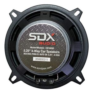 5.25" 4-Way Car Speaker (Pair)