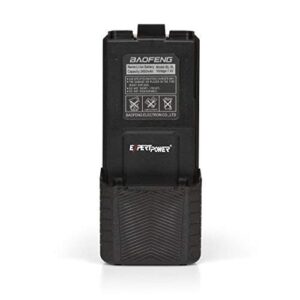 ExpertPower Baofeng UV-5R Extended True Capacity Battery (Model: BL-5L, 3800 mAh, Black) DM-5R