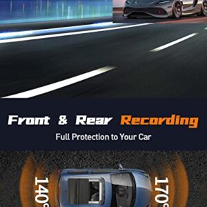 V6D Dash Cam Front and Rear,4K+1080P Dual Dash Camera for Cars,Built-in WiFi GPS Car Camera,3.18-inch Display Dashcam,170° Wide Angle Dashboard Camera Recorder, Night Vision, Parking Monitor