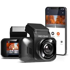 rexingusa v55 dash cam – 4k modular capabilities, 5.0 ghz wi-fi, gps car dash camera recorder, night vision, loop recording, parking monitor, supercapacitor, support 256gb max, voice control (2023)