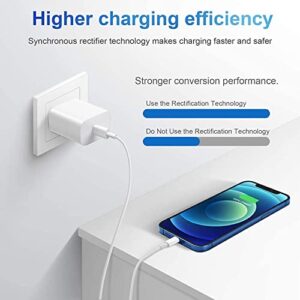 Charger for Apple iPhone iPad iTouch [Apple MFi Certified] 3-Pack 20W PD USB C Wall Fast Charger 6FT Charging Cable Compatible for iPhone 14/14 Pro Max/13 Pro/12 Pro Max/11 Pro Max/XS Max ipad itouch