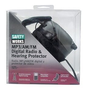 Safety Works 10121816 MP3/AM/FM Digital Radio Ear Muffs , Black