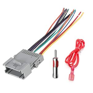 thewinio radio stereo wiring harness for chevy silverado gmc sierra, chevrolet suburban colorado malibu corvette cavalier blazer impala, gmc envoy savana canyon yukon, buick, pontiac, hummer