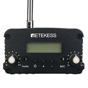 Retekess TR509 FM Transmitter for Church, FCC Certified FM Broadcast Transmitter, Long Range Stereo Mini Radio Station for Drive-in Movie, Church Parking Lot, Lights Fireworks Show