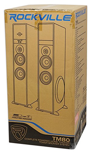 Rockville TM80W Bluetooth Home Theater Tower Speaker System+(2) 8" Subwoofers!