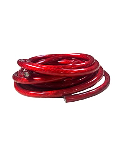 IMC Audio 1/0 Gauge AWG CCA Power Ground Wire Cable (5ft Black & 5ft Red) Welding Wire, Battery Cable, Automotive RV Wiring, Car Audio Speaker Stereo 0 Gauge Power Wire 10 Feet Total