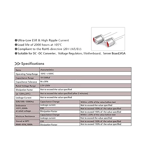 10PCS Solid Capacitor Motherboard Graphics Card,100V10uF 6.3x9