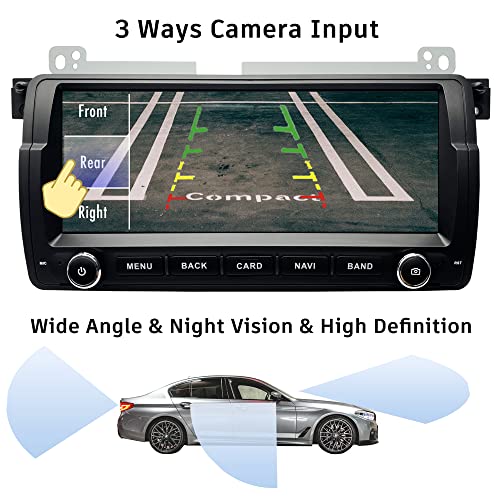 Android 12 Car Stereo CarPlay Multimedia for BMW E46 1998-2006,Rover 75,MG ZT,Android Auto Navigation Head Unit Radio 8.8" Touch Screen,DSP Octa Core 4G+128G,Optical Out/BT/WiFi/4G/FastBoot/SWC/Knobs