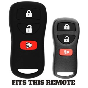 2 For 02-18 Nissan Infiniti Rubber Keyless Entry Remote Key Fob Skin Cover 3btn